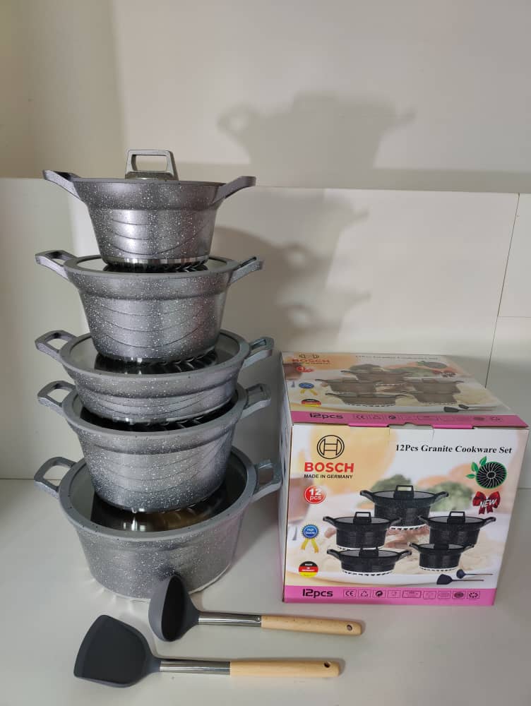 Bosch 10-Piece Granite Coated Non-Stick Cookware Set – Superior Households