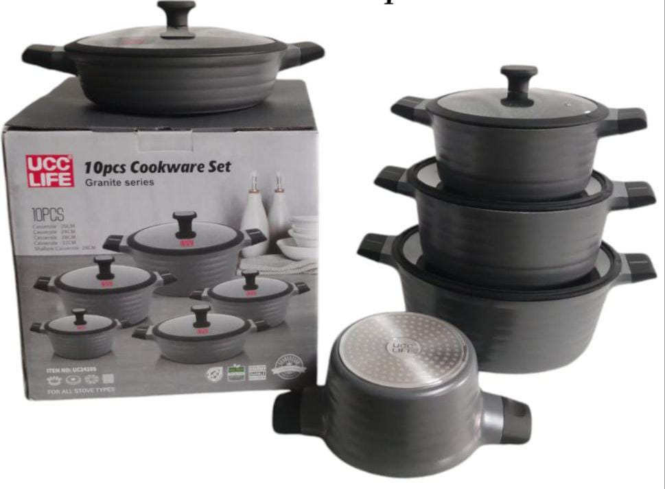 UCC Life 10-Piece Granite Series Cookware Set – Superior Households